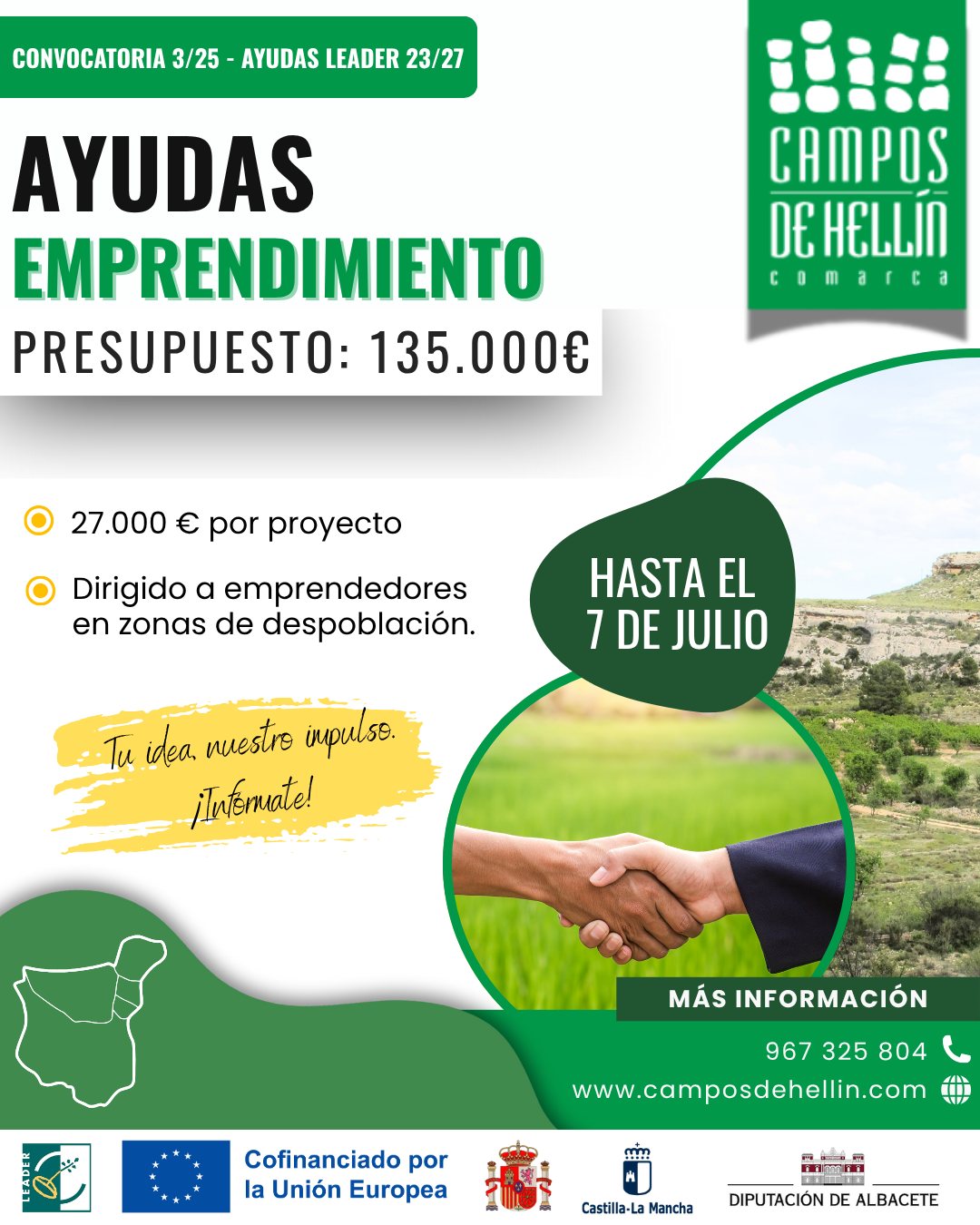 Ayudas al emprendimiento de la Asociación Campos de Hellín - Desafío Mujer Rural